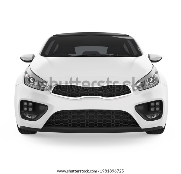 Car Hatchback Isolated Front View 3d Stock Illustration 1981896725 ...