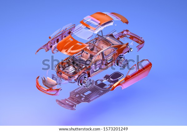 Car Isometric Exploded View 3d Isometry Stock Illustration 1573201249 ...
