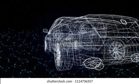 Car Model Body Structure Wire Model: ภาพประกอบสต็อก 743554513 ...