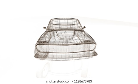 Car Model Body Structure Wire Model Stock Illustration 1128675983 ...