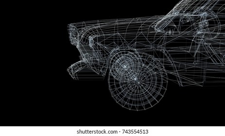 Car Model Body Structure Wire Model: ภาพประกอบสต็อก 743554513 ...