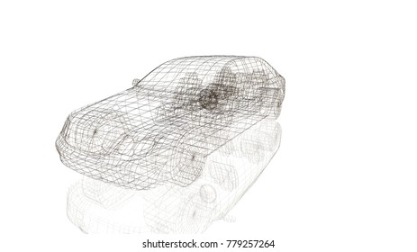 Car Model Body Structure Wire Model Stock Illustration 779257264 ...