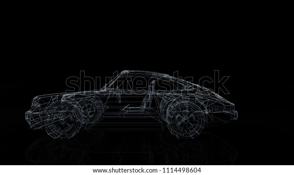 Car Model Body Structure Wire Model Stock Illustration 1114498604 ...