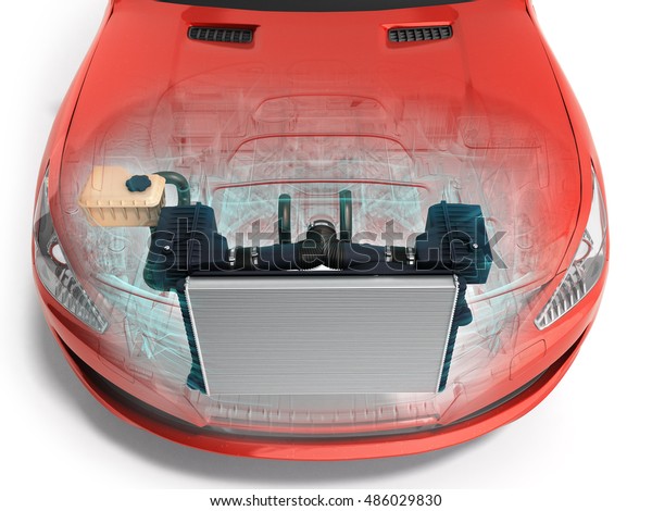 Car Radiator Inside Car 3d Render Stock Illustration 486029830 ...