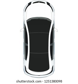 Car Top View Vehicle Overhead Isolated 스톡 일러스트 1251380098 | Shutterstock