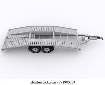 Car Trailer 3d Rendering Stock Illustration 771990862 | Shutterstock