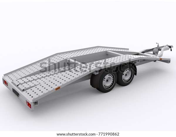 Car Trailer 3d Rendering Stock Illustration 771990862 | Shutterstock