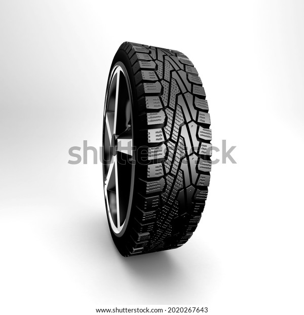 Car Wheel Front View 3d Render Stock Illustration 2020267643 | Shutterstock