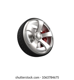 Car Wheels 3d Rendering Stock Illustration 1063784675 | Shutterstock