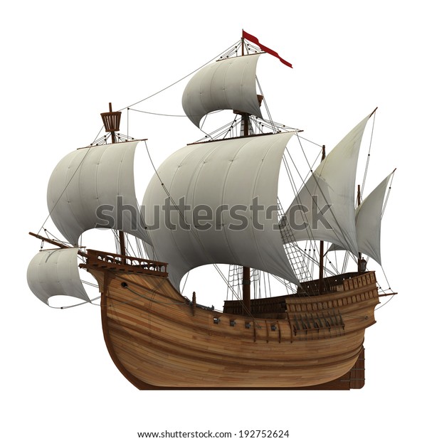 Caravel 3d Model Stock Illustration 192752624