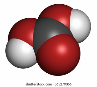 Carbonic Acid Molecule 3d Rendering Formed Stock Illustration 565279066 ...