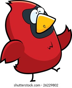 Cartoon Illustration Baby Cardinal Running Stock Vector (Royalty Free ...