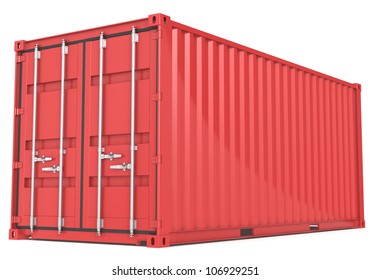 Whole Side Empty Red Container Box Stock Illustration 1546486415 ...