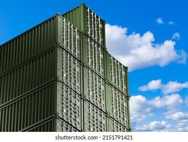 Cargo Containers Visualization Overcrowded Container Warehouse Stock ...