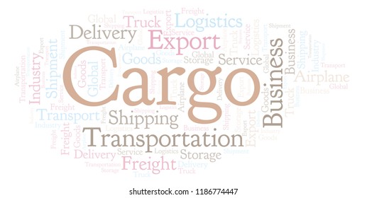 Cargo Word Cloud Stock Illustration 1186774447 | Shutterstock