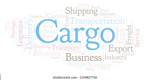 Cargo Word Cloud Stock Illustration 1177074931 | Shutterstock