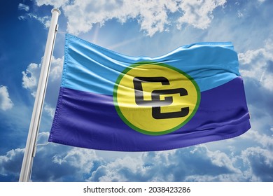 Caricom Flag 3d Render Realistic Waving Stock Illustration 2038423286 ...