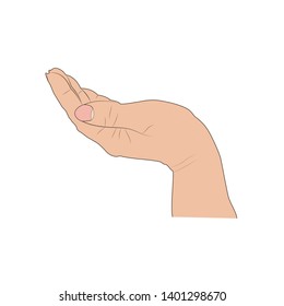 Caring Empty Hand Flat Illustration White Stock Illustration 1401298670 ...