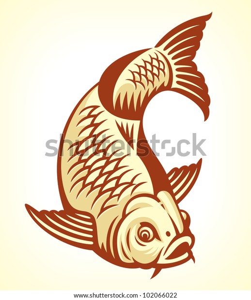 Carp Fish Cartoon Vector Version Available Stock Illustration 102066022 ...