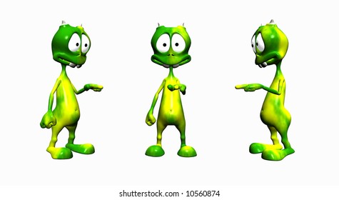 Cartoon Alien Custom Skin Textures Stock Illustration 10100293