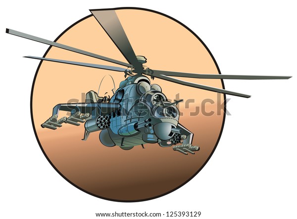 Cartoon Army Helicopter Vector Version See Stock Illustration 125393129 ...