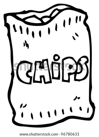 Printable Picture Of A Bag Of Chips Coloring Pages