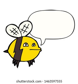 Cartoon Bee Speech Bubble Stock Illustration 1463597555 | Shutterstock
