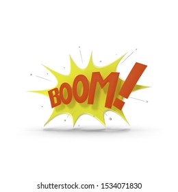 Cartoon Boom Explosion 3d Render Concept Stock Illustration 1534071830 ...