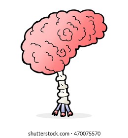 Vector Cute Cartoon Sad Depressed Brain Stock Vector (Royalty Free ...