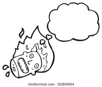 Cartoon Burning Head Cartoon Stock Illustration 102854054 | Shutterstock