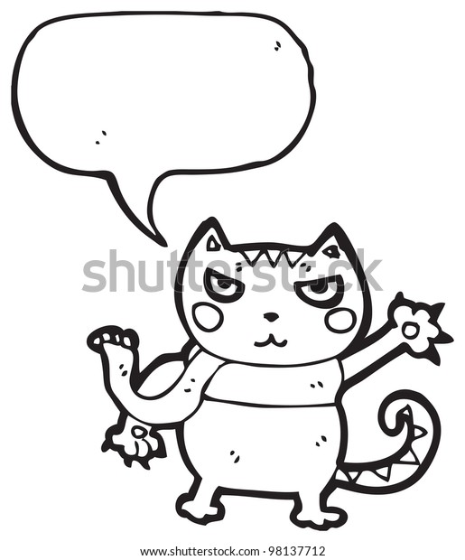 Cartoon Cat Scratching Stock Illustration 98137712 | Shutterstock