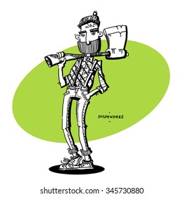 Cartoon Chipper Stock Illustration 345730880 | Shutterstock