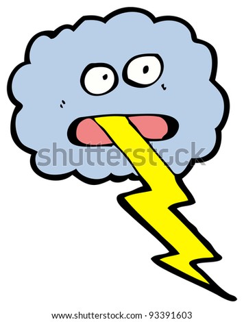 Cartoon Cloud Lightning Bolt Stock Illustration 93391603 - Shutterstock