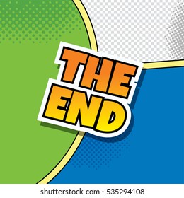 Cartoon Comic Book Template Theme End 스톡 일러스트 535294108 | Shutterstock
