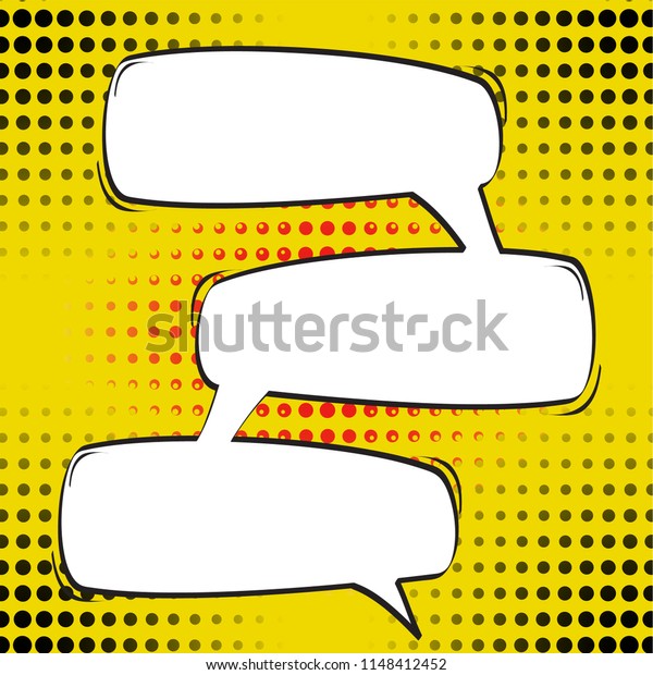 Cartoon Comic Speech Bubbles Empty Dialog Stock Illustration 1148412452