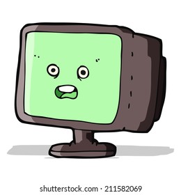 Pc Monitor Screen Cute Kawaii Cartoon Stock Vector (Royalty Free) 779173405