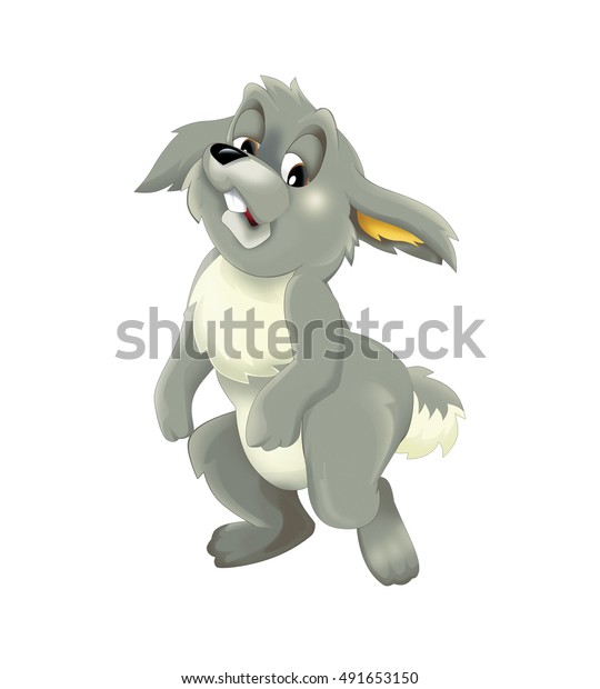 Cartoon Cute Rabbit Thinking Isolated Illustration Stock Illustration ...