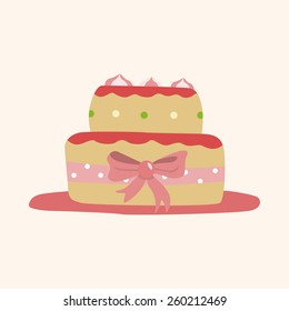 Cartoon Decorating Cake Stock Illustration 260212469 | Shutterstock