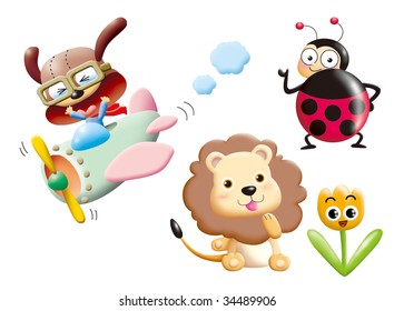 Cartoon Design Elements Animal Stock Illustration 34489906 | Shutterstock