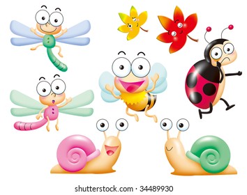 Cartoon Design Elementsanimal: ภาพประกอบสต็อก 34489930 | Shutterstock