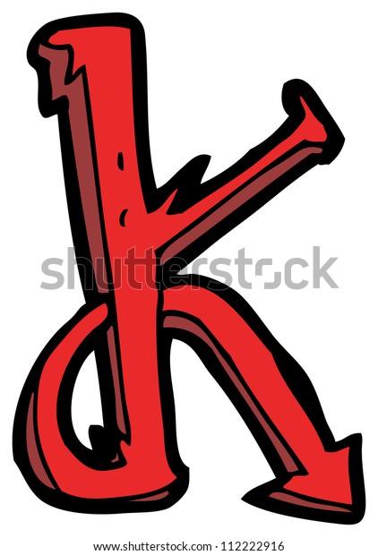 Cartoon Devil Letter K Stock Illustration 112222916