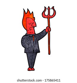 Cartoon Devil Pitchfork Stock Vector (Royalty Free) 209553427 ...