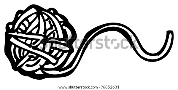 Cartoon Doodle Ball String Stock Illustration 96852631