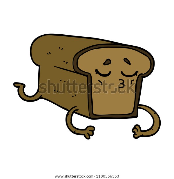 Cartoon Doodle Loaf Bread Stock Illustration 1180556353