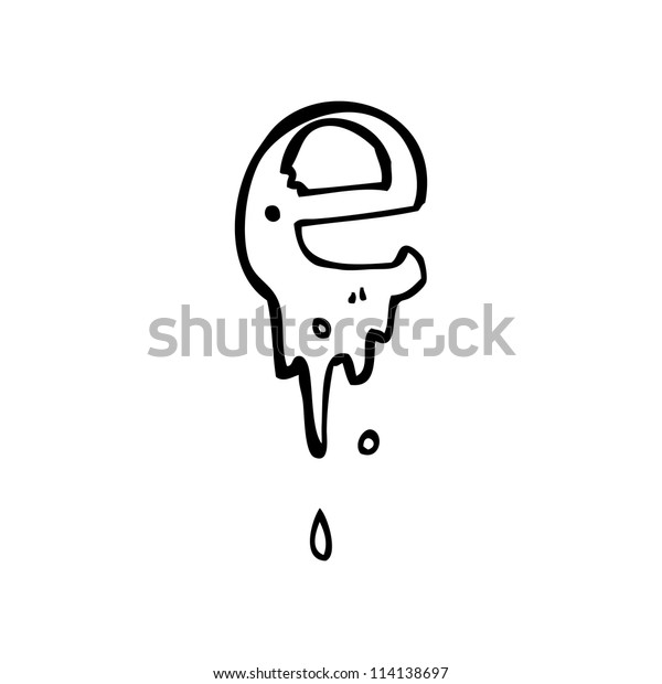 Cartoon Dripping Letter E Stock Illustration 114138697