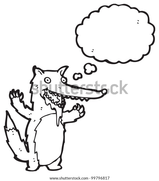 Cartoon Drooling Wolf Stock Illustration 99796817 | Shutterstock