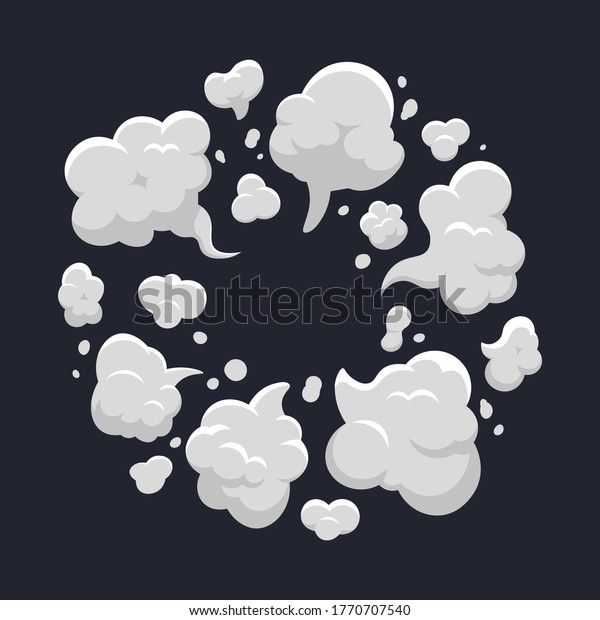 Cartoon Dust Cloud Comic Dust Cloud Stock Illustration 1770707540 ...