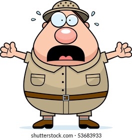 Cartoon Explorer Scared Expression 스톡 일러스트 53683933 | Shutterstock