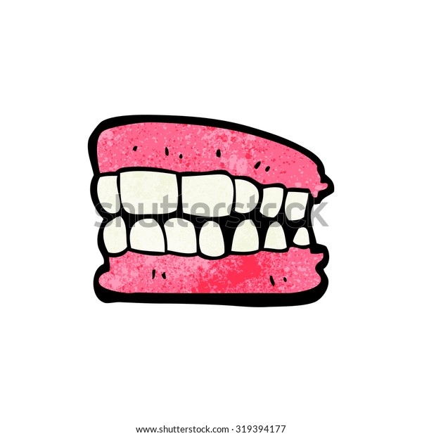 Cartoon False Teeth Stock Illustration 319394177
