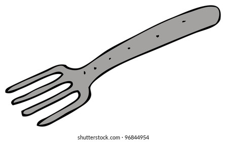 Cartoon Fork Stock Illustration 96844954